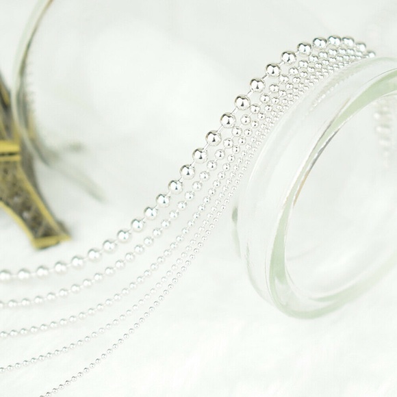 Jewelry | New Sterling Silver Ball Chain Stamp Italy | Poshmark